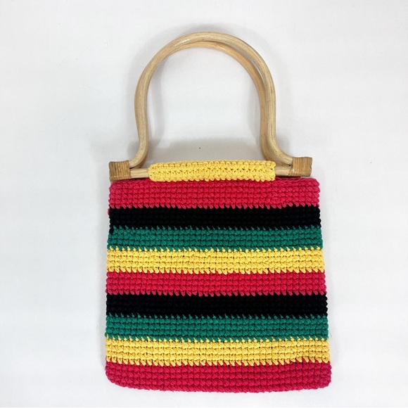Bags | Crocheted Rasta Jamaica Handbag Festival Mini Bag | Poshmark